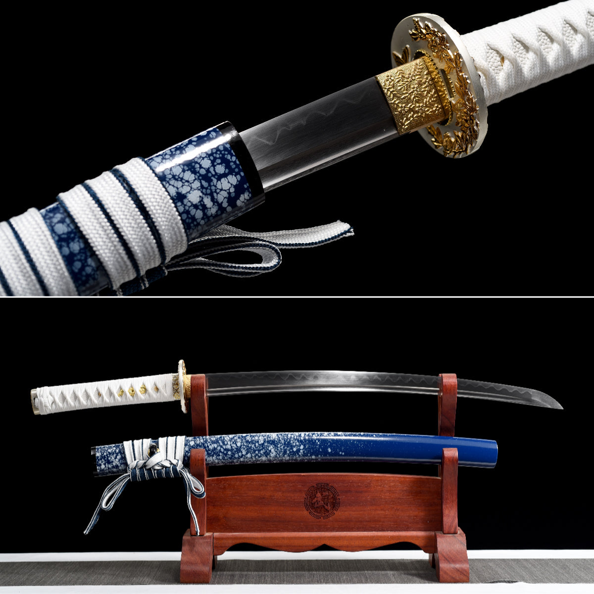 JIHPEN sword - Handmade Full Tang Wakizashi Sword T10 Carbon Steel Cla ...