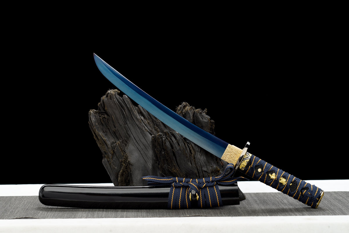 JIHPEN sword - Handmade Full Tang Tanto Sword High manganese Blue stee ...
