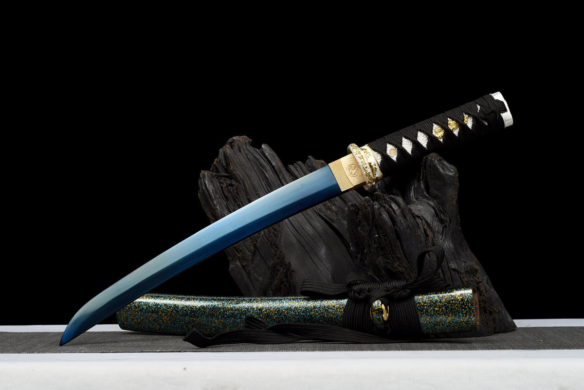 JIHPEN sword - Handmade Full Tang Tanto Sword High manganese Blue stee ...